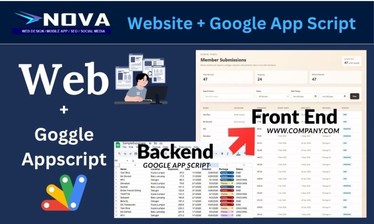 How to insert Google Appscript into Website - Nova Web Design Penang ...